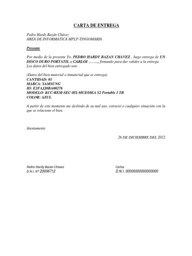 Carta De Entrega De Documentos Guía y Ejemplos 【septiembre 2024